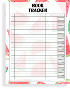 16 Free Book Tracker Printables