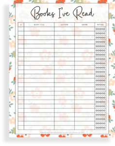16 Free Book Tracker Printables