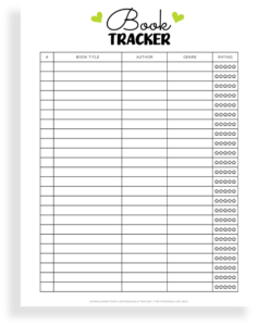 16 Free Book Tracker Printables