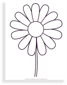 40 Free Printable Flower Outlines for Kids' Crafts