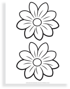 40 Free Printable Flower Outlines for Kids' Crafts