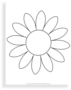 40 Free Printable Flower Outlines for Kids' Crafts