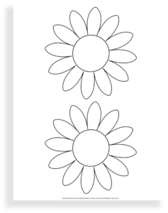 40 Free Printable Flower Outlines for Kids' Crafts