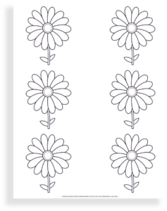 40 Free Printable Flower Outlines for Kids' Crafts