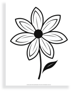 40 Free Printable Flower Outlines for Kids' Crafts