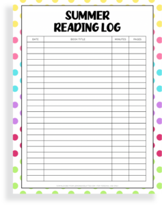 34 Summer Reading Logs (Free Printables)