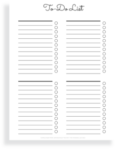 60+ Free To-Do List Printables
