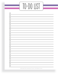 60+ Free To-Do List Printables