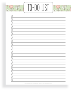 60+ Free To-Do List Printables