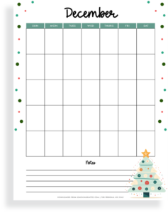 Free Printable Christmas Planner