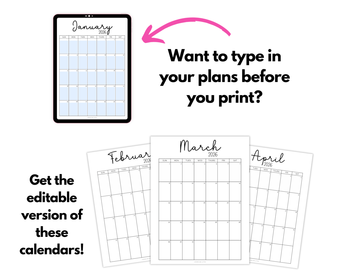 Free Printable 2025 Minimalist Calendars