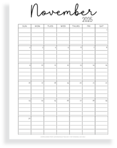 Free Printable 2025 Minimalist Calendars
