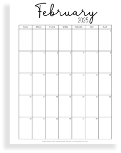 Free Printable 2025 Minimalist Calendars