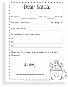 20 Dear Santa Letter Templates for Kids