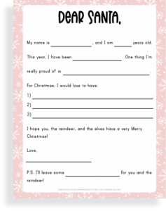 20 Dear Santa Letter Templates for Kids