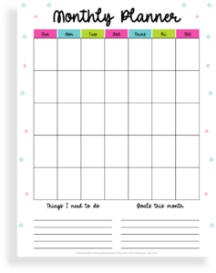 30 Undated Monthly Planner Templates You'll Love