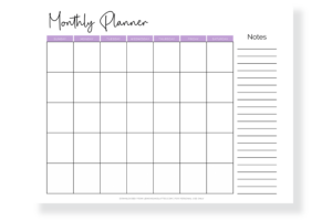 30 Undated Monthly Planner Templates You'll Love