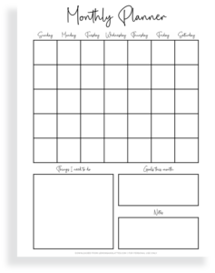 30 Undated Monthly Planner Templates You'll Love