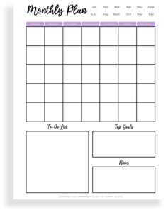 30 Undated Monthly Planner Templates You'll Love