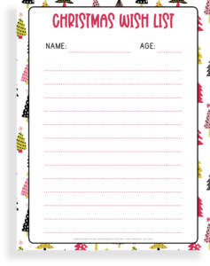 20 Printable Christmas Wish List Templates