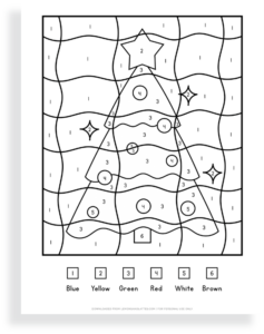 Christmas Color By Number Printables