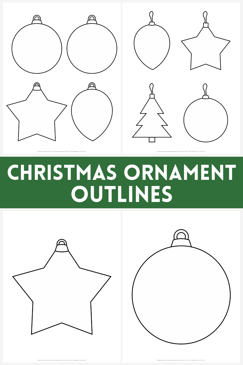 15 Free Printable Christmas Ornament Templates