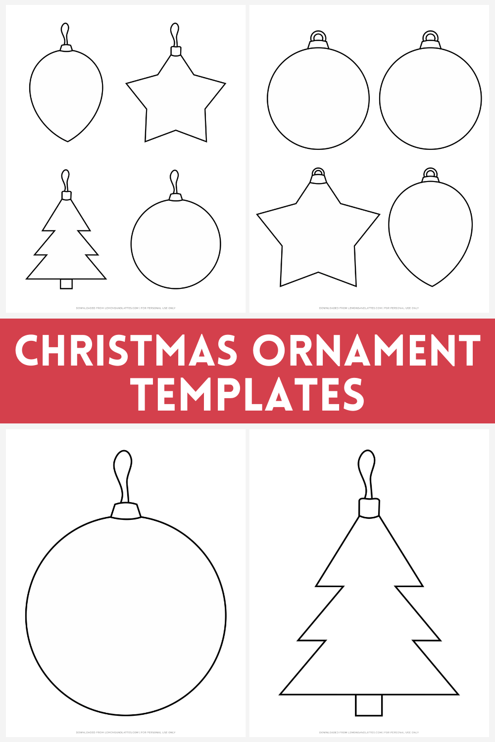 15 Free Printable Christmas Ornament Templates