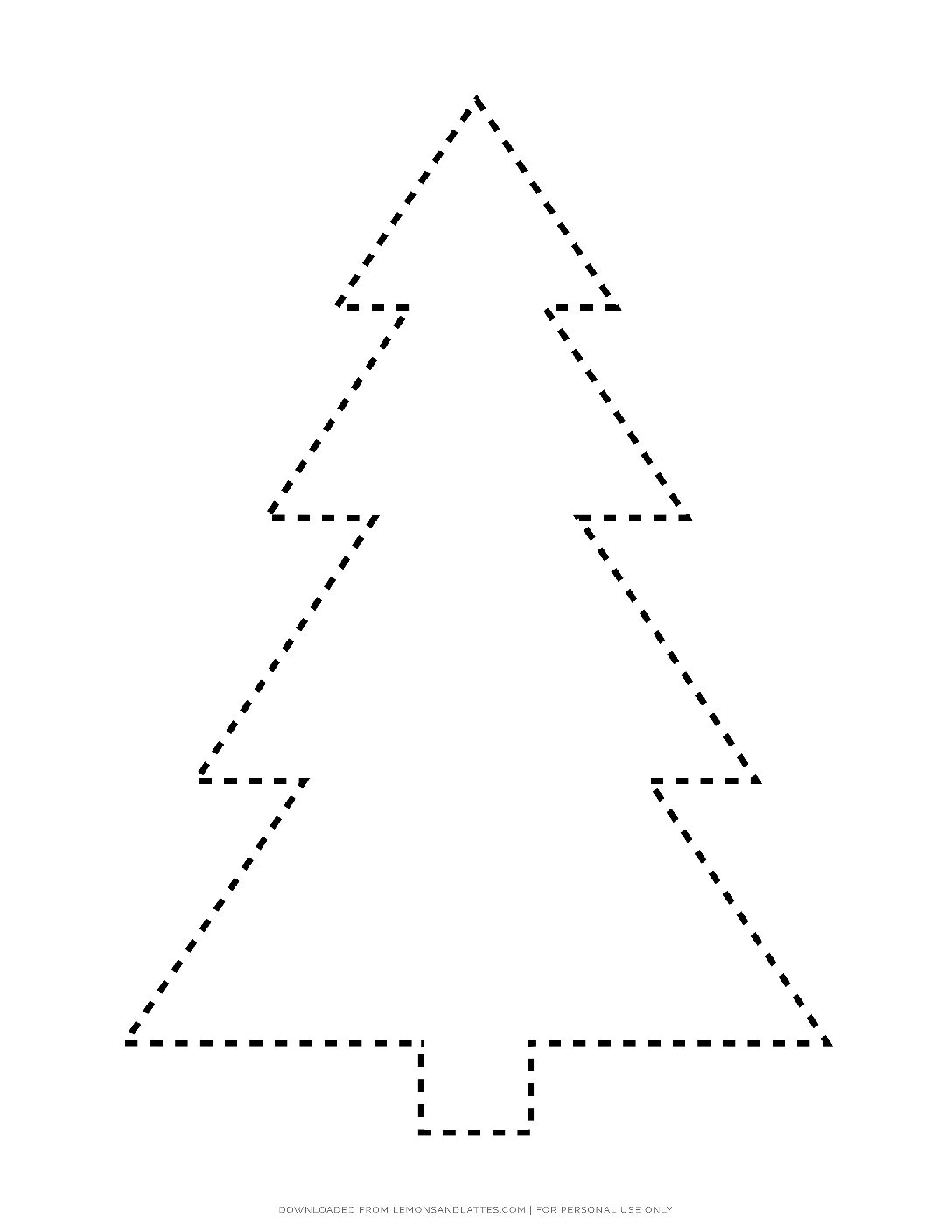 christmas-tree-outline8 - Lemons and Lattes