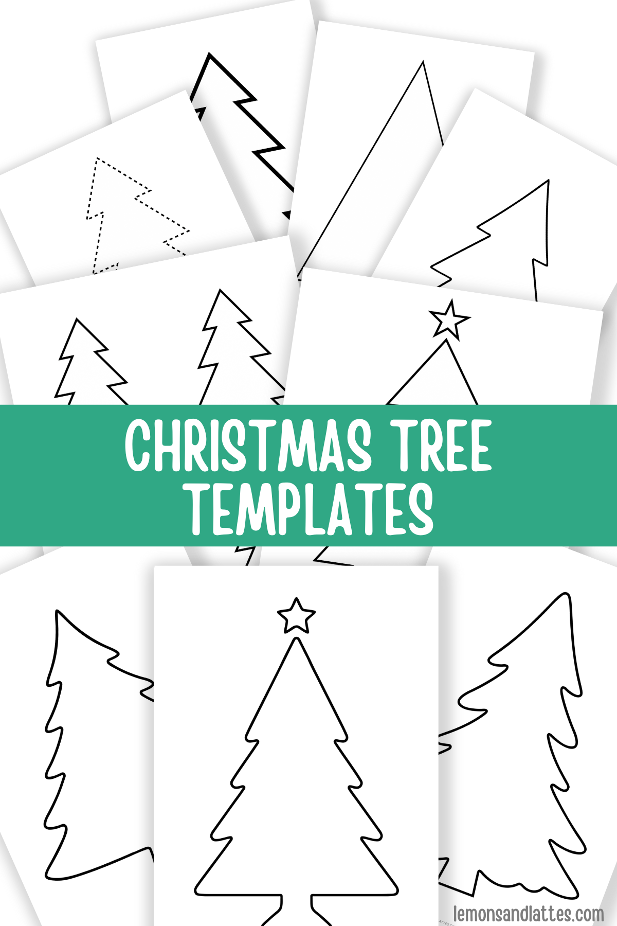 21 Christmas Tree Outlines (Free Templates)