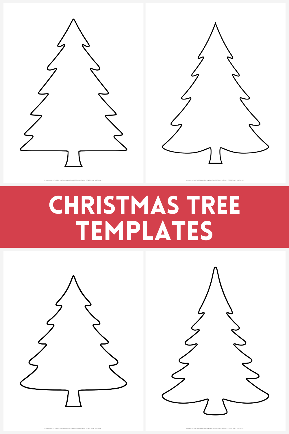 21 Christmas Tree Outlines (Free Templates)