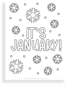 8 Cute January Coloring Pages