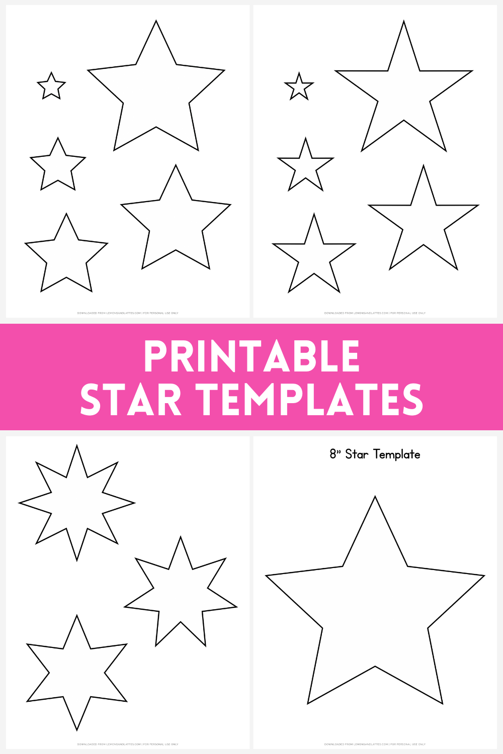 38 Printable Star Templates for Crafts and More
