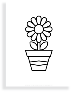 40 Free Printable Flower Outlines for Kids' Crafts