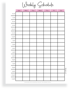 Plan Your Week with These 18 Free Weekly Schedule Templates