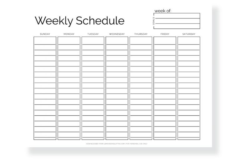 Plan Your Week with These 18 Free Weekly Schedule Templates