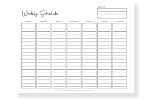 Plan Your Week with These 18 Free Weekly Schedule Templates