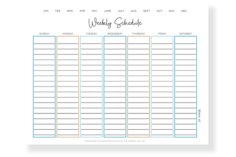 Plan Your Week with These 18 Free Weekly Schedule Templates