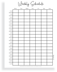 Plan Your Week with These 18 Free Weekly Schedule Templates
