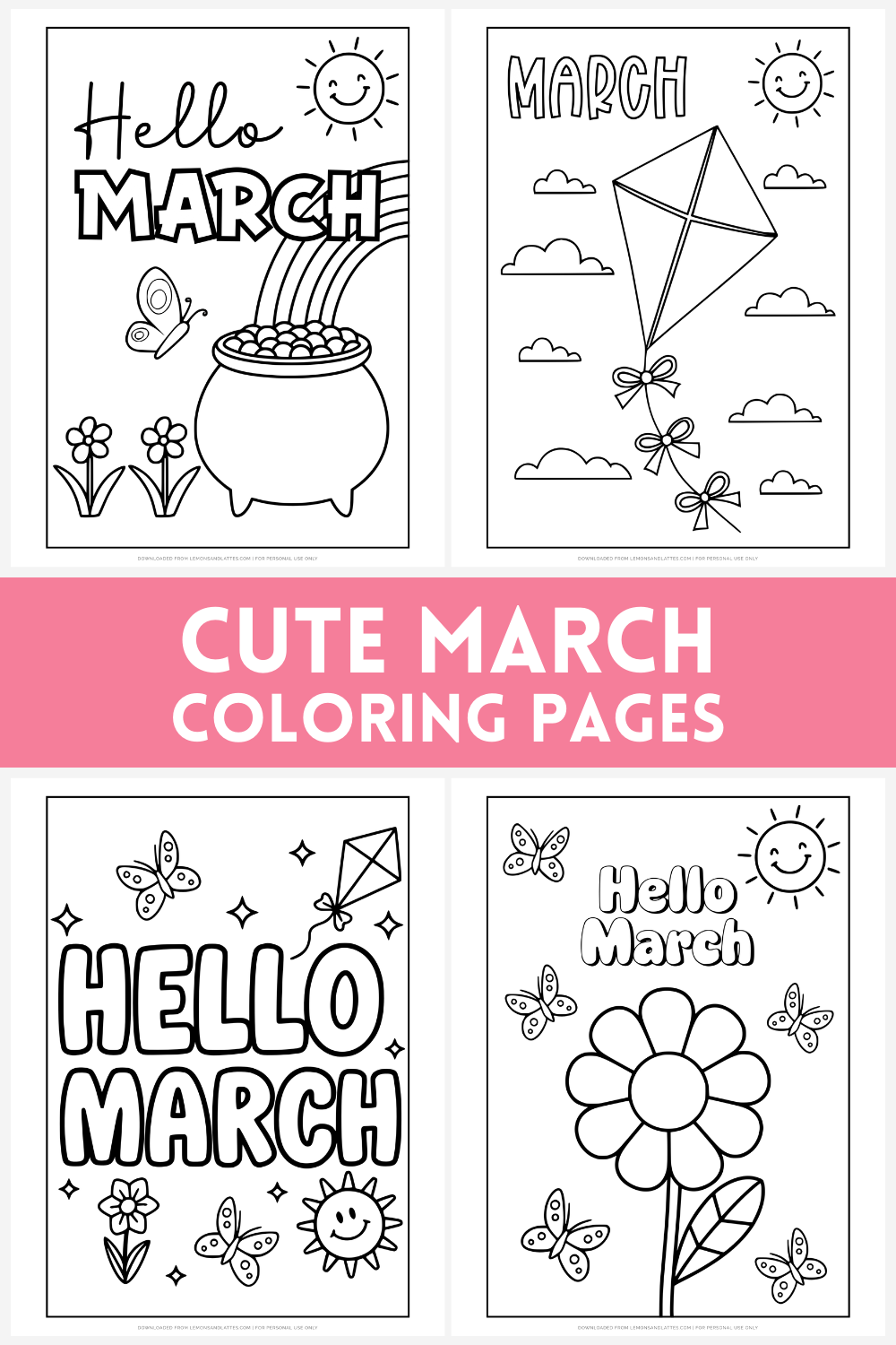 11 Cute March Coloring Pages