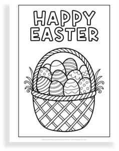 10 Cute Easter Basket Coloring Pages