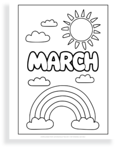 11 Cute March Coloring Pages