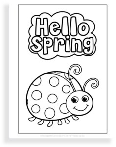 10 Cute Spring Coloring Pages