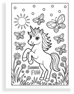 15 Cute Unicorn Coloring Pages for Summer