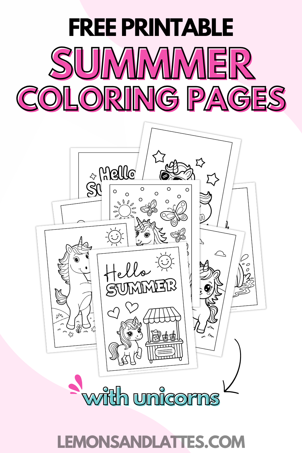 15 Cute Unicorn Coloring Pages for Summer