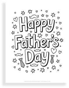 10 Cute Father's Day Coloring Pages for Kids