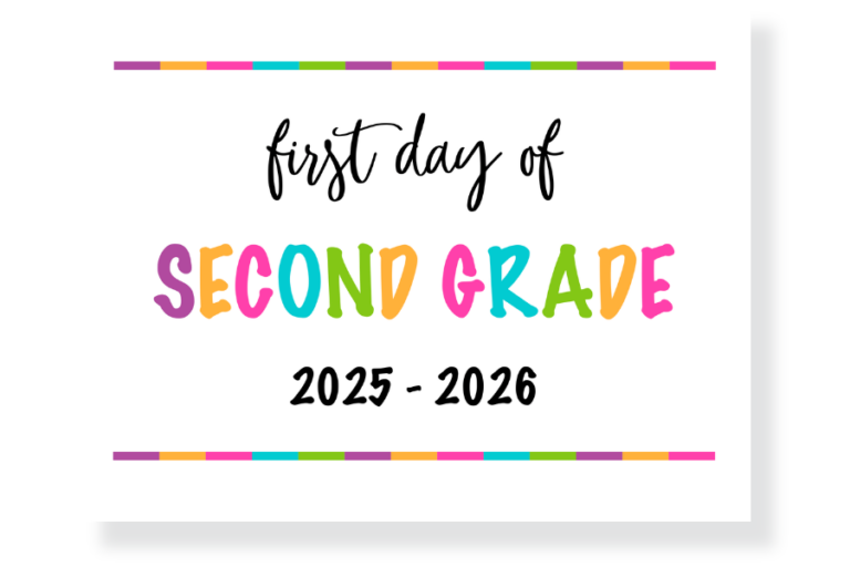 First Day of School Signs 2025-2026 (Free Printables)