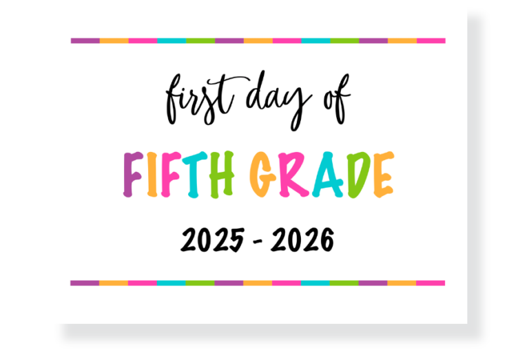 First Day of School Signs 2025-2026 (Free Printables)