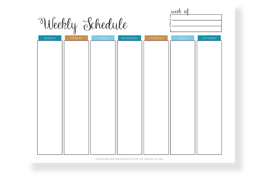 Plan Your Week with These 18 Free Weekly Schedule Templates