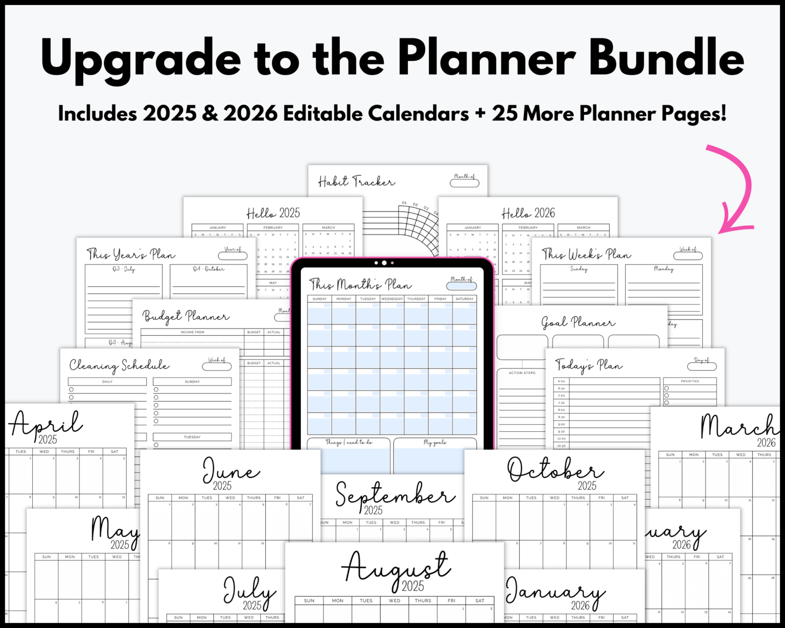 Free Printable 2025 Minimalist Calendars