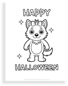 20 Cute and Spooky Halloween Coloring Pages